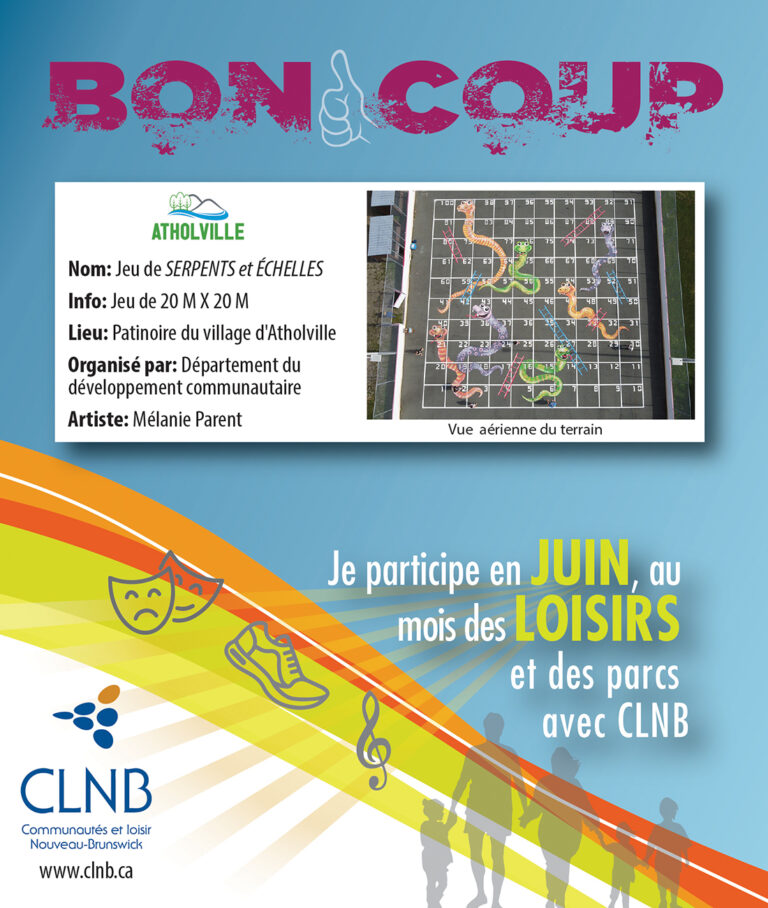 Vos bons coups! Semaine #1 – Communautés et loisirs Nouveau-Brunswick